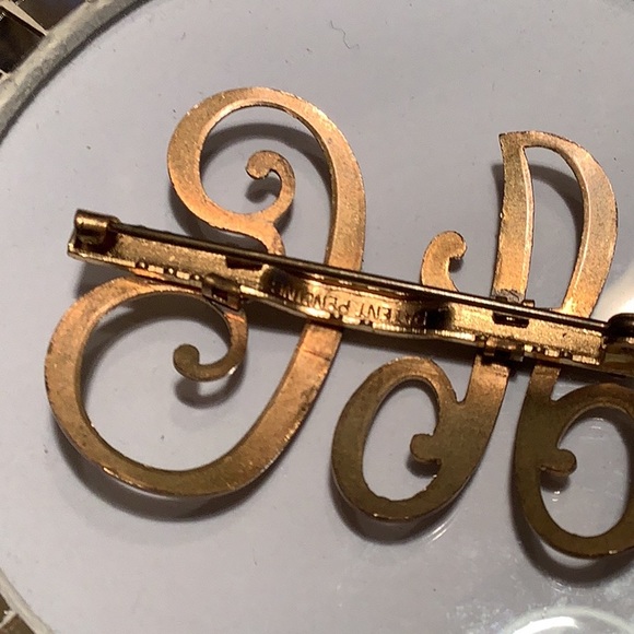 Jewelry | Vintage Monogram Ac Scroll Pin Brooch Marked Patent Pending ...